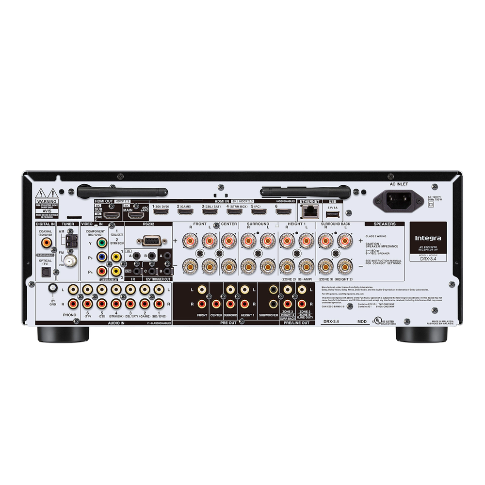 Onkyo Integra DRX3.4 9.2-Channel Network AV Receiver - Gibbys ...