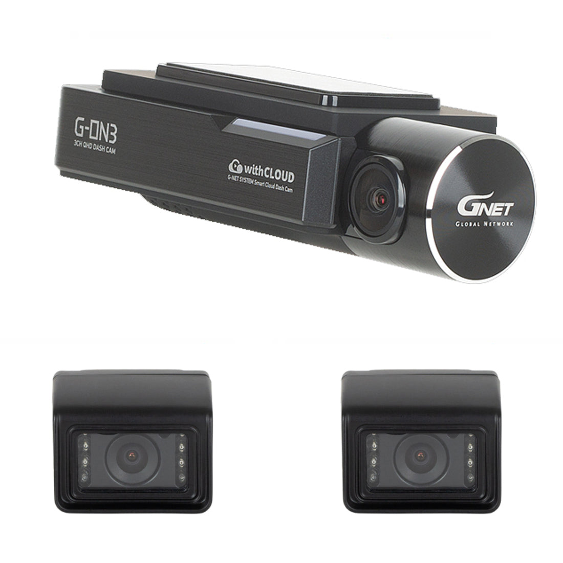 GNET G-ON3T2 3 Channel HDR 1440p Dash Cam with 1080p Exterior IR Right ...