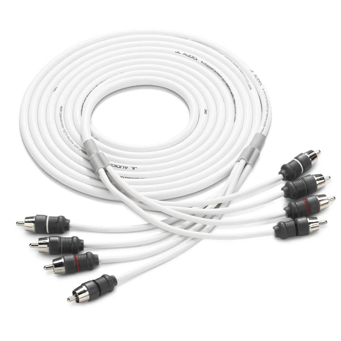 JL Audio XMD-WHTAIC4-12 4-Channel, 12 ft Marine Audio Interconnect - #90441