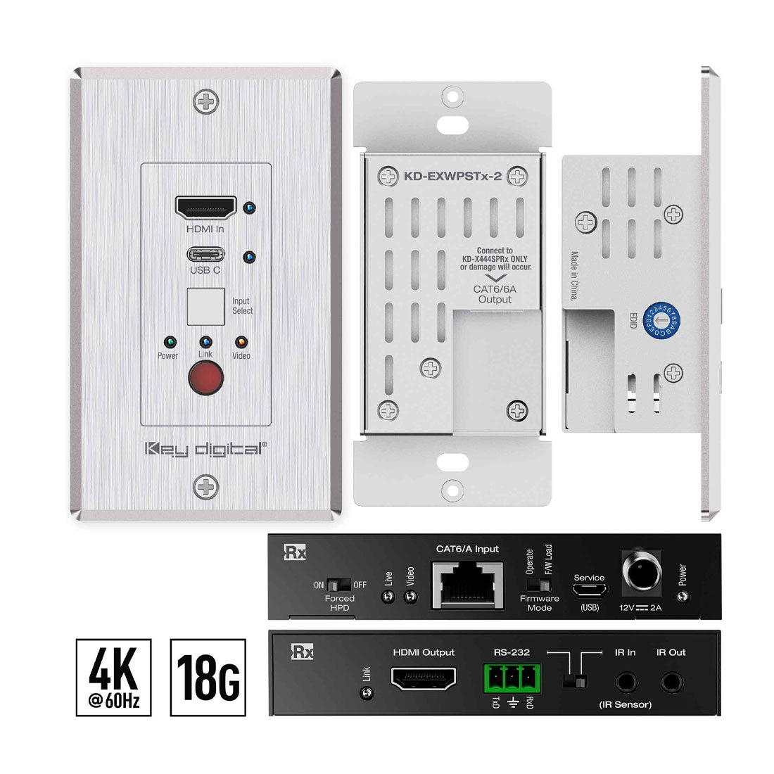 Key Digital KDXWPS Wall Plate Extender Set - Gibbys Electronic Supermarket
