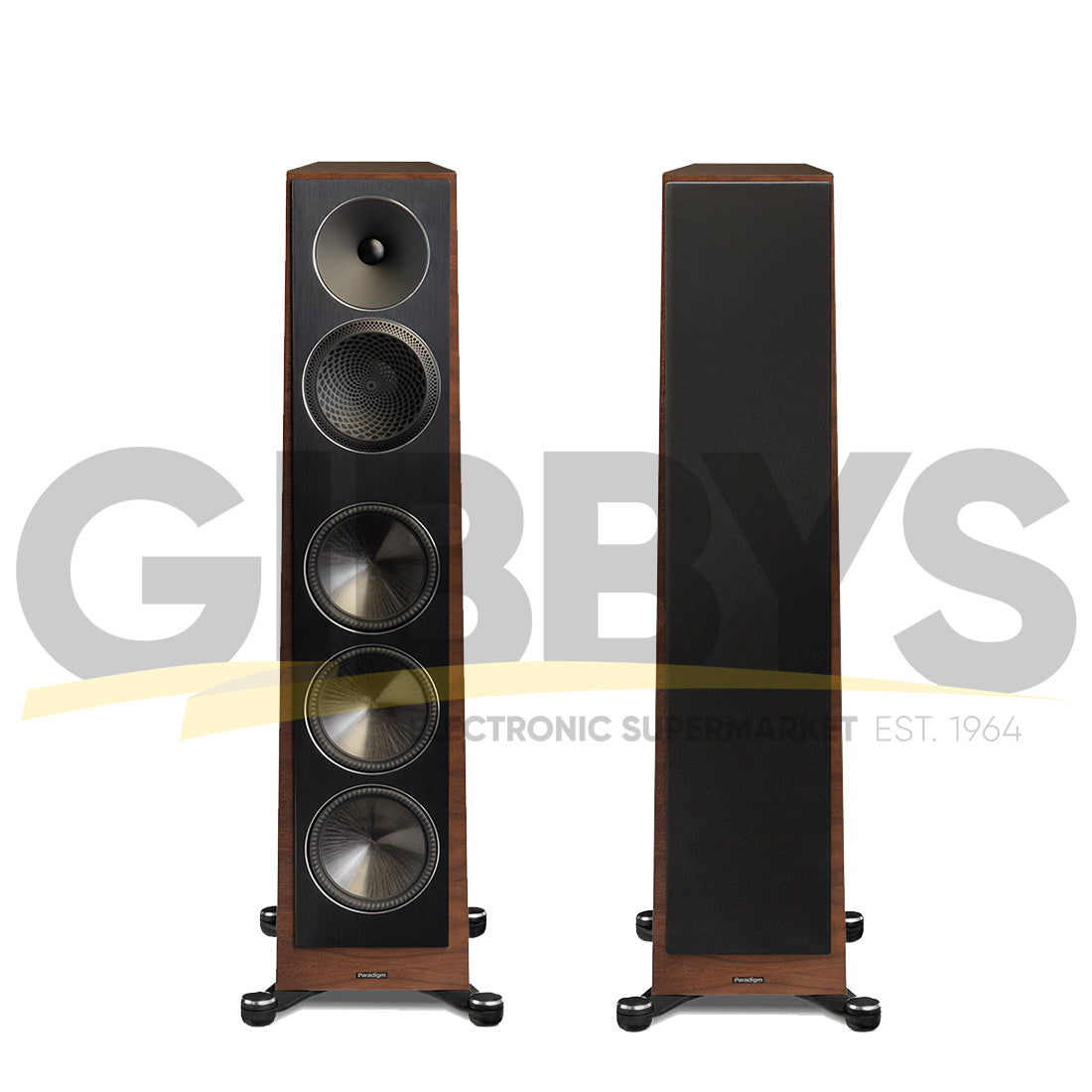 Paradigm Founder 100F 5-Driver 3 Way Floor Standing Speaker - Walnut - Pair