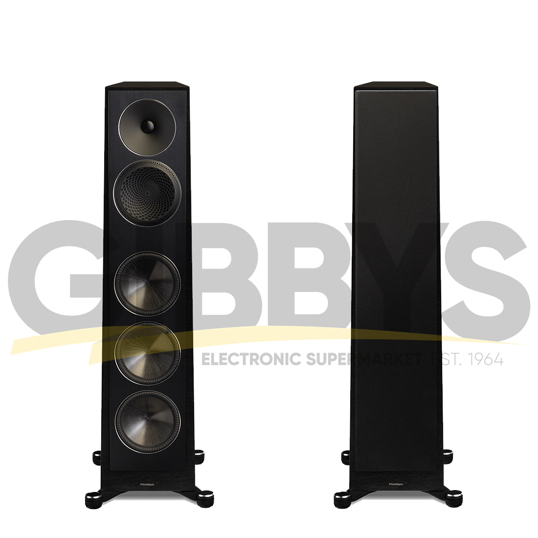 Paradigm Founder 100F 5-Driver 3 Way Floor Standing Speakers - Black ...