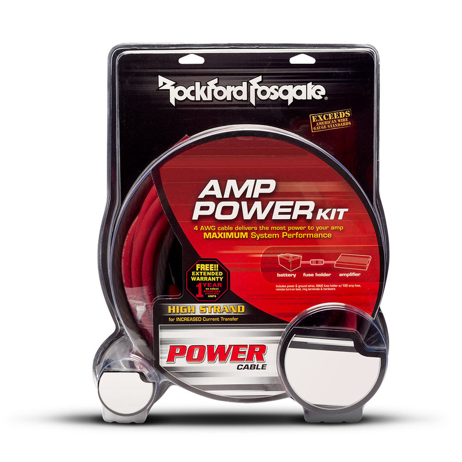 Rockford Fosgate RFK4 4 AWG Power Amplifier Installation Kit (OPEN BOX ...