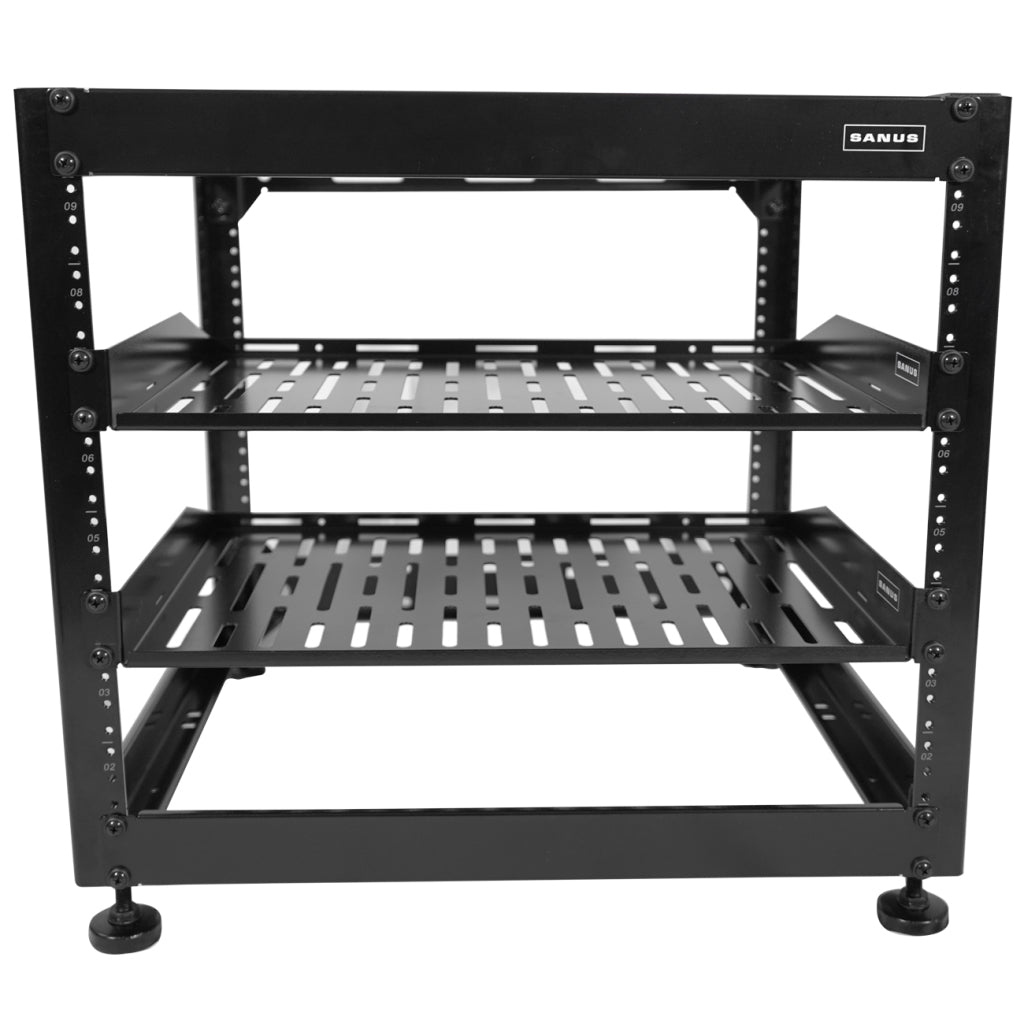 Sanus CFR1610-B1 10U AV Rack Stackable Open Frame Network Rack - Gibbys ...