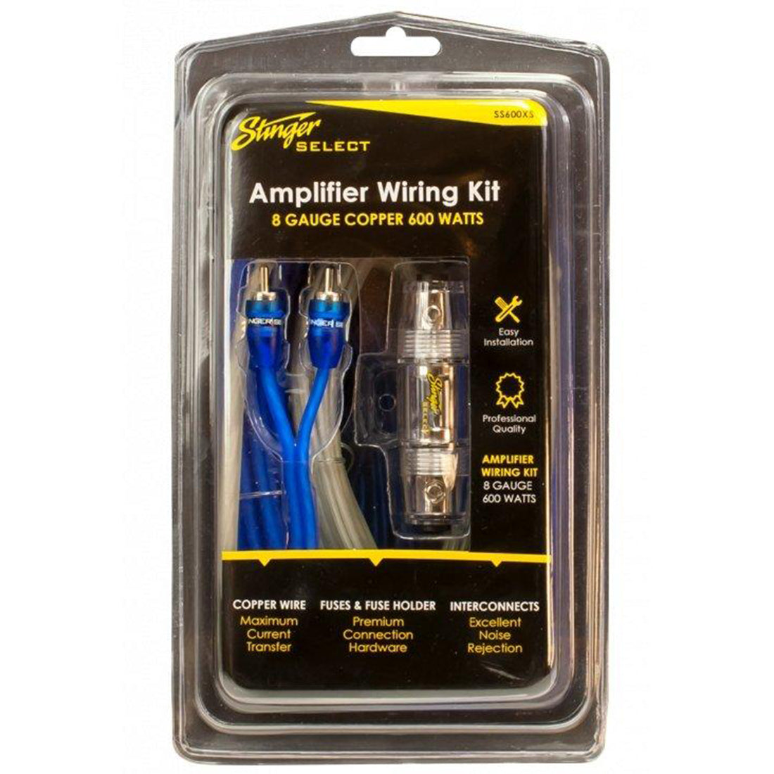 Stinger SS600X 600 Watt 8 Gauge Amplifier Wiring Kit