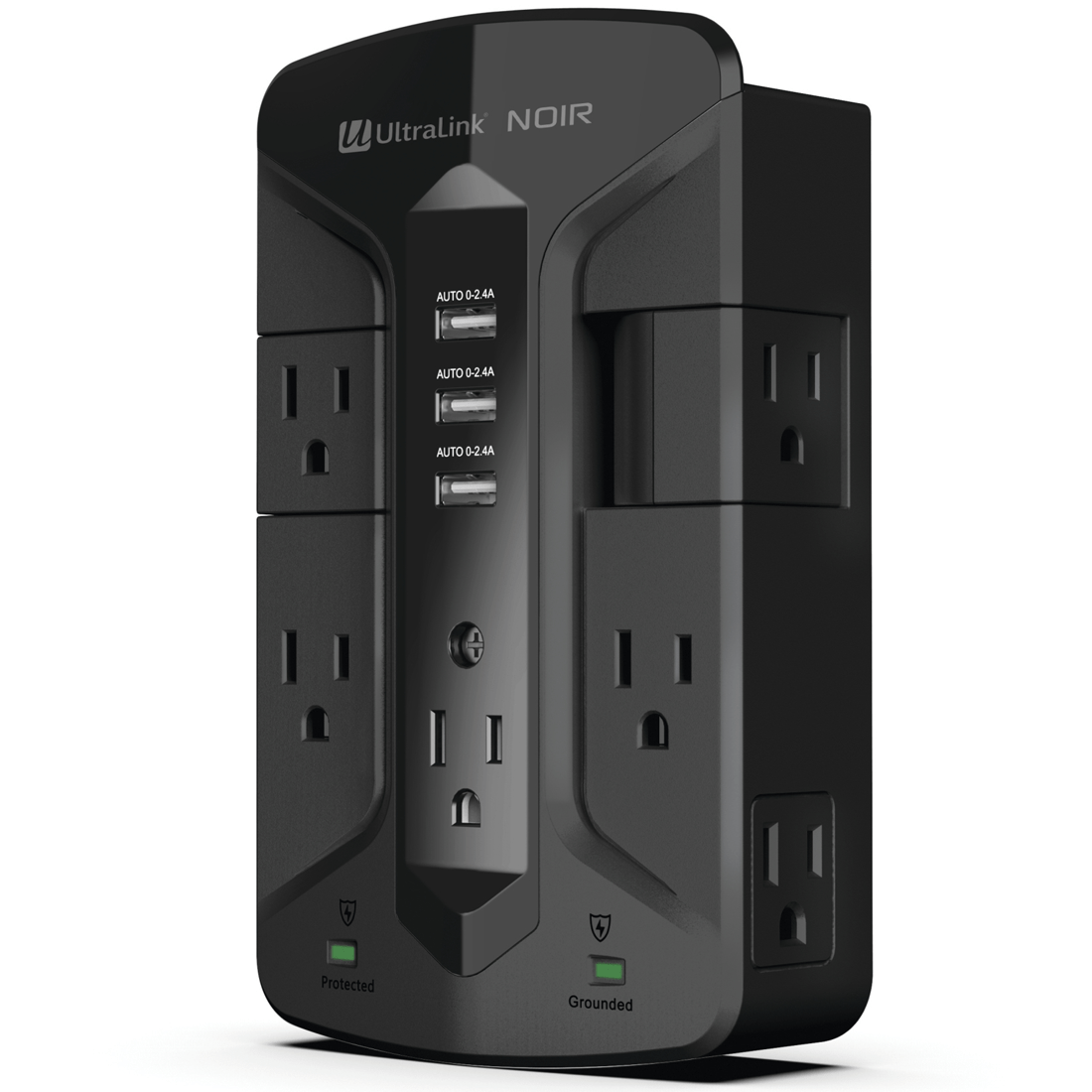 Ultralink ULN700XR Noir Multimedia Surge Protector – Black