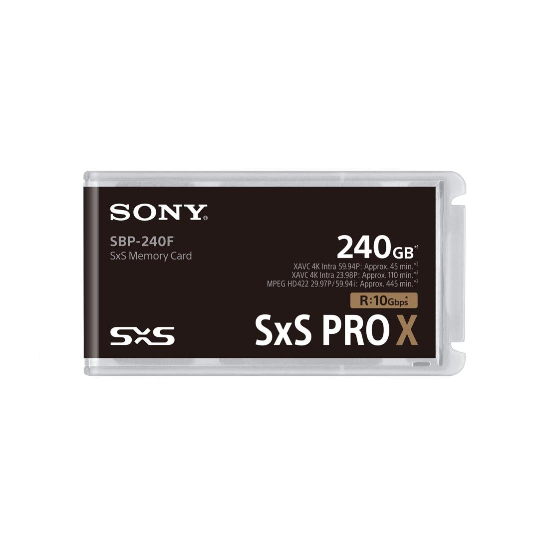 Sony SBP-240F SxS PRO X Memory Card 240GB (SBP240F) - Gibbys Electronic ...